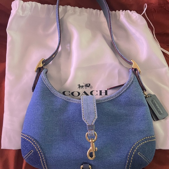 Coach | Bags | Coach Blue Denim Hamptons Hobo Bag | Poshmark